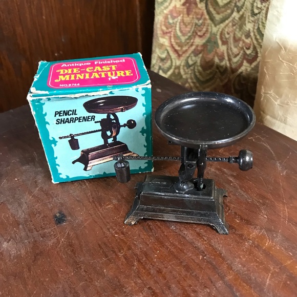 Accents | Vintage Mini Die Cast Weighted Scale Pencil Sharpener | Poshmark